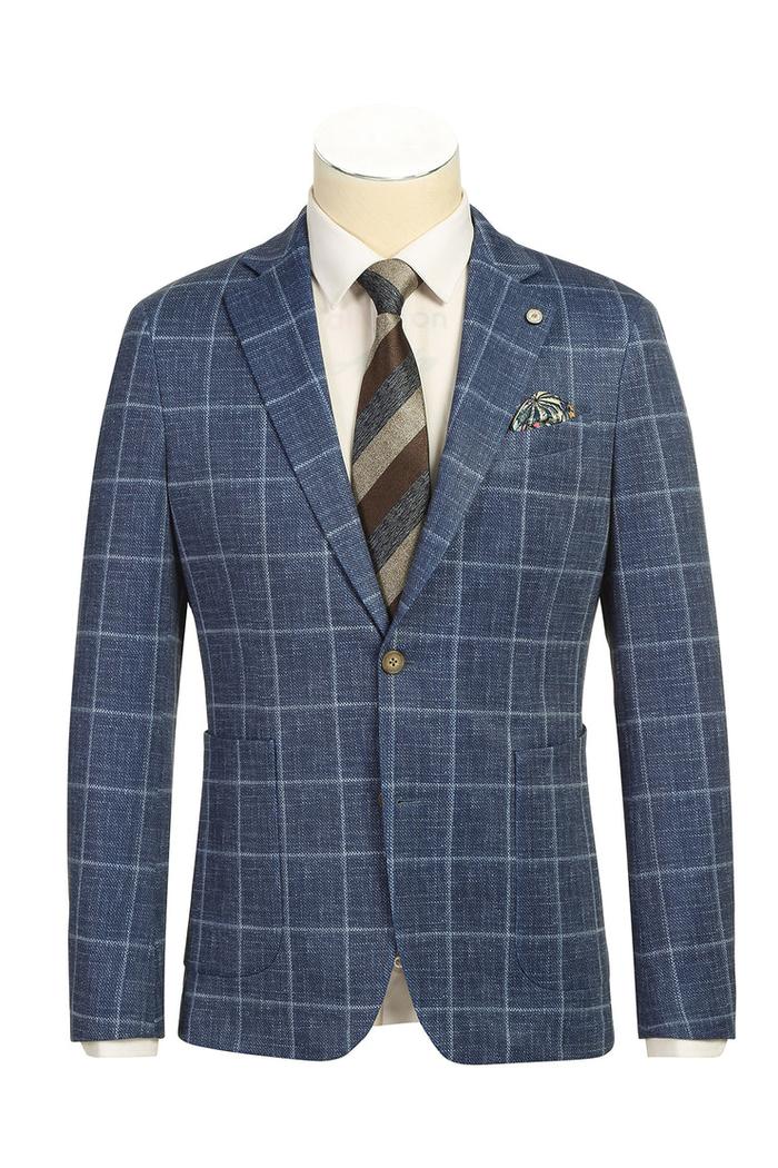 Blue Windowpane Sports Jacket – Buy4LessTuxedo.com