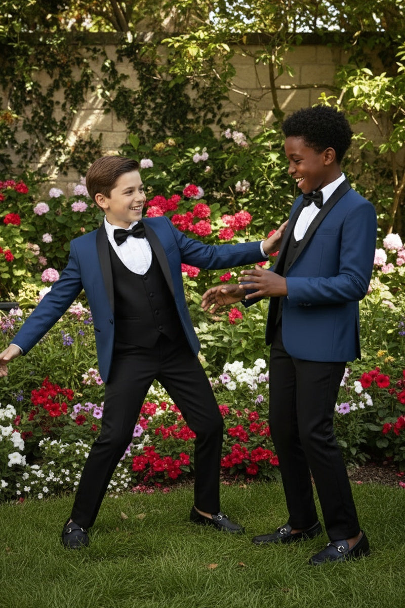 "Trent" Perry Ellis Kids Indigo 5-Piece Tuxedo – Buy4LessTuxedo.com