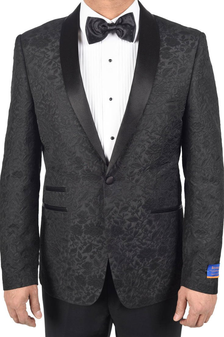 "Brocade" Black Dinner Jacket (Separates) – Buy4LessTuxedo.com