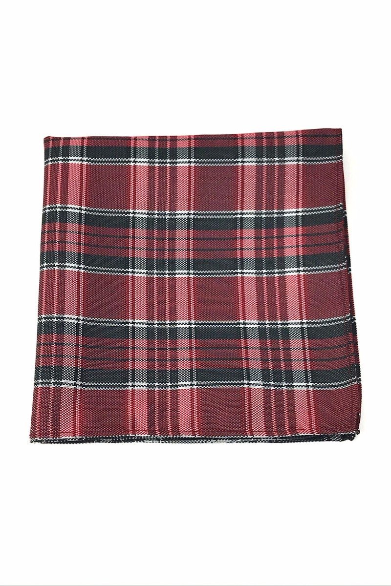 Red Madison Plaid Pocket Square – Buy4LessTuxedo.com