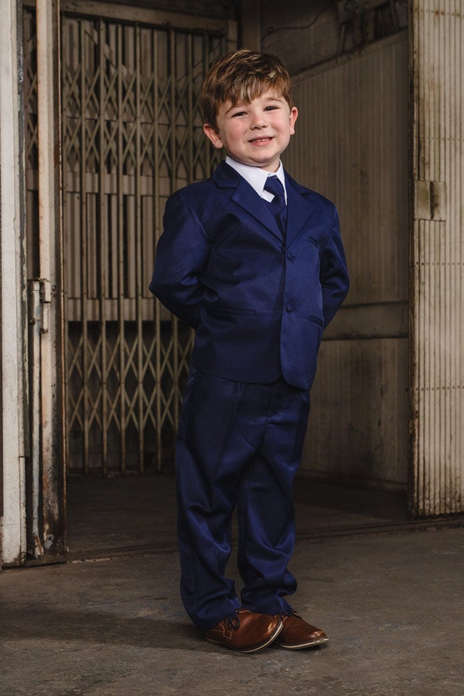 "Joey" Kids Indigo Suit 5-Piece Set – Buy4LessTuxedo.com