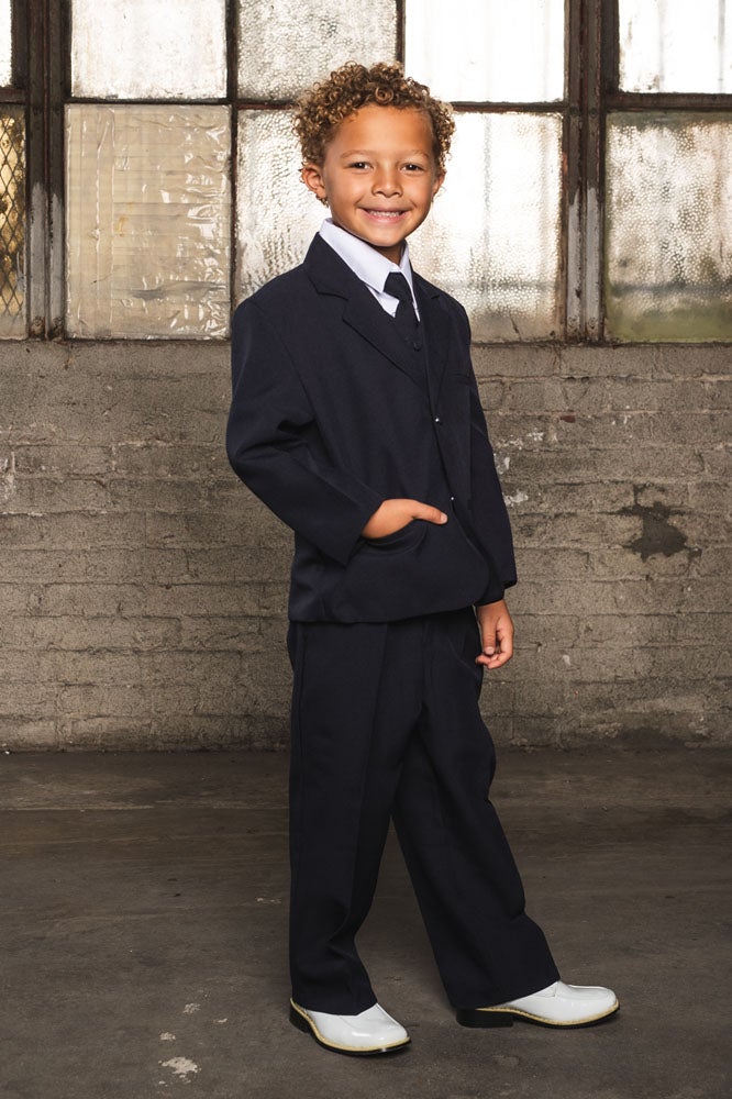 "Joey" Kids Navy Suit 5-Piece Set – Buy4LessTuxedo.com